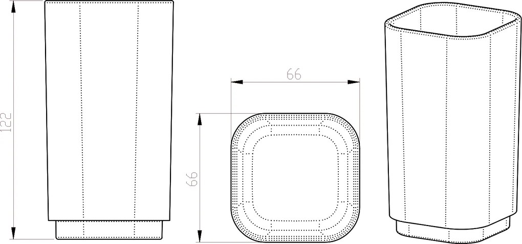 Gedy SEVENTY sklenka na postavení, černá 639814