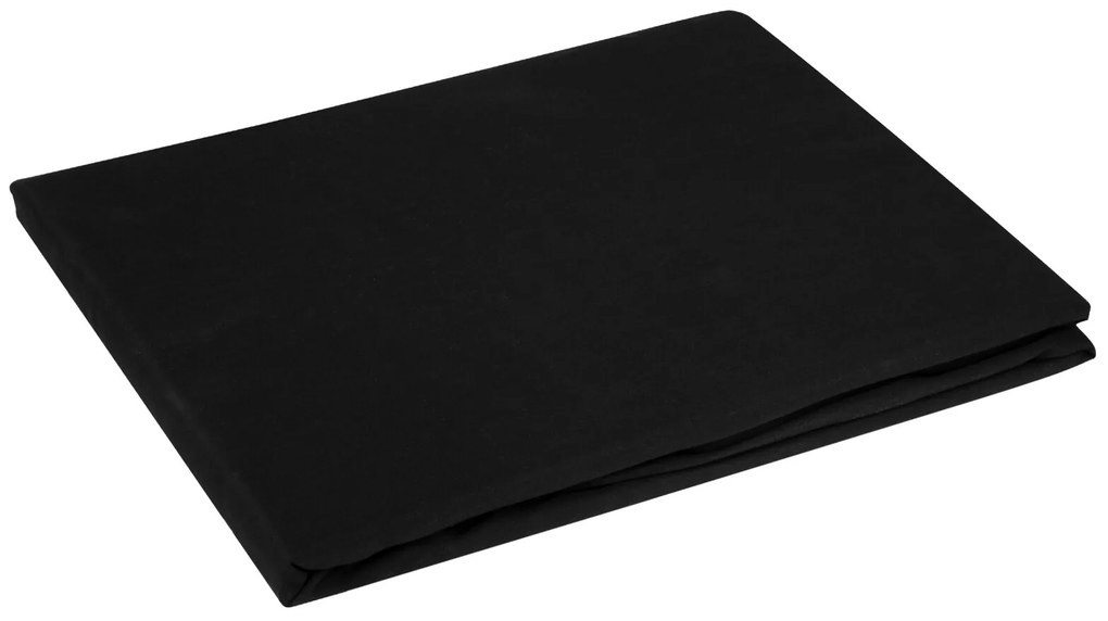 SATÉNOVÉ PROSTĚRADLO DINA 200X220 CM ČERNÉ