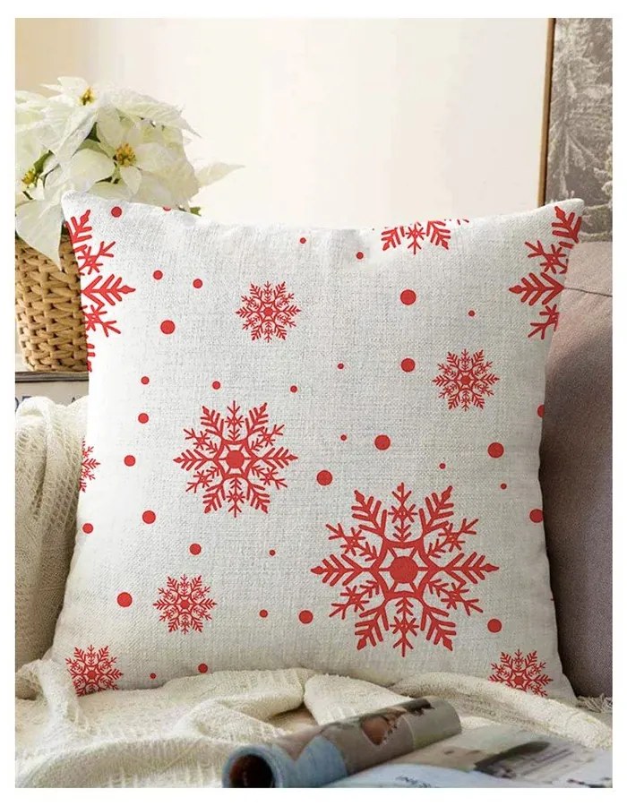 Sada 4 vánočních povlaků na polštář a běhounu na stůl Minimalist Cushion Covers Red Christmas