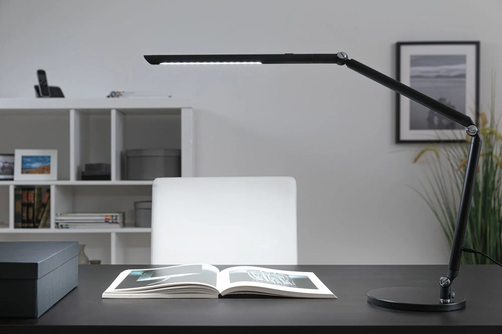 Paulmann FlexBar černá LED stolní lampa, 10,6W LED 3000-6500K, výška 67cm