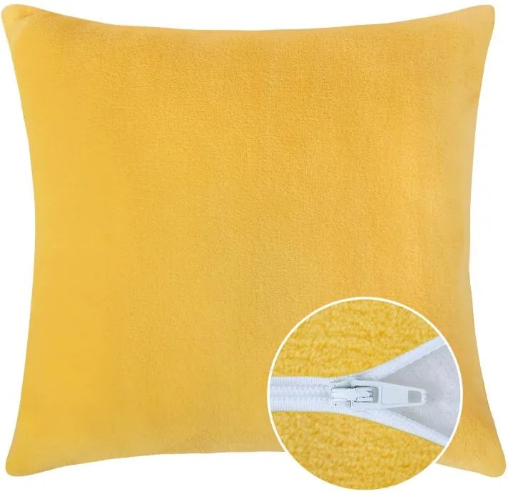 Bellatex Polštářek MIKRO jednobarevný Žlutá 40x40 cm