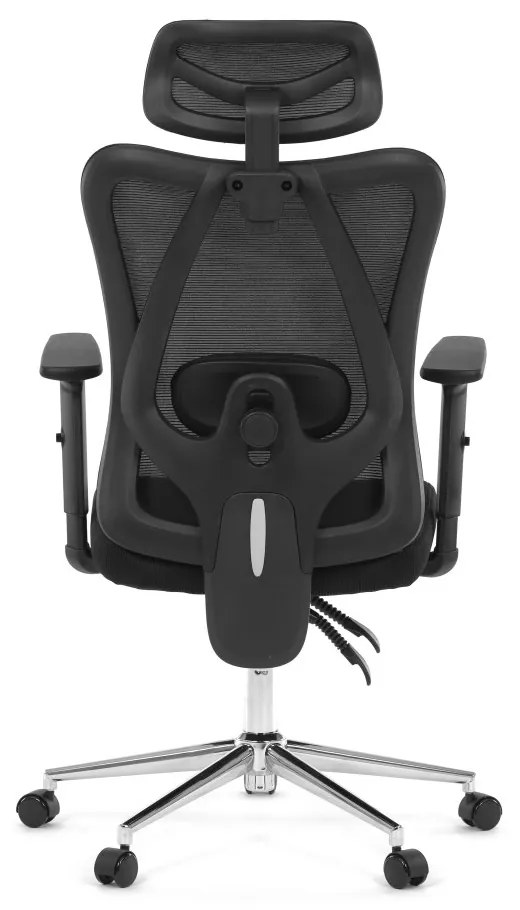 Kancelářská ergonomická židle LUMOS — síť / látka, černá