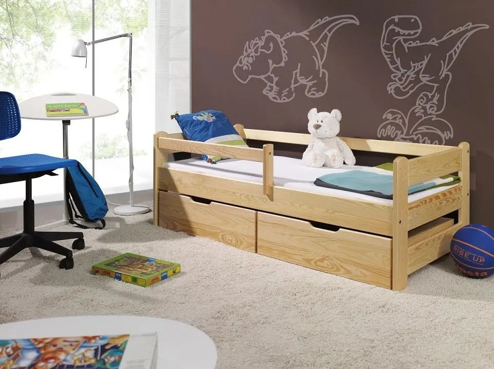 MAXMAX SKLADEM: Dětská postel z MASIVU 180x80cm bez šuplíku - DP019