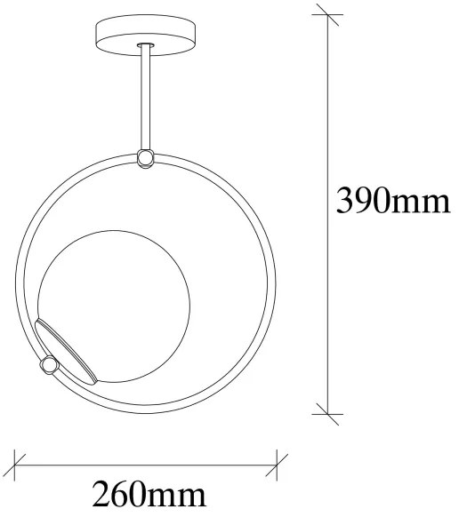 Lustr na tyči DOLUNAY 1xE27/40W/230V