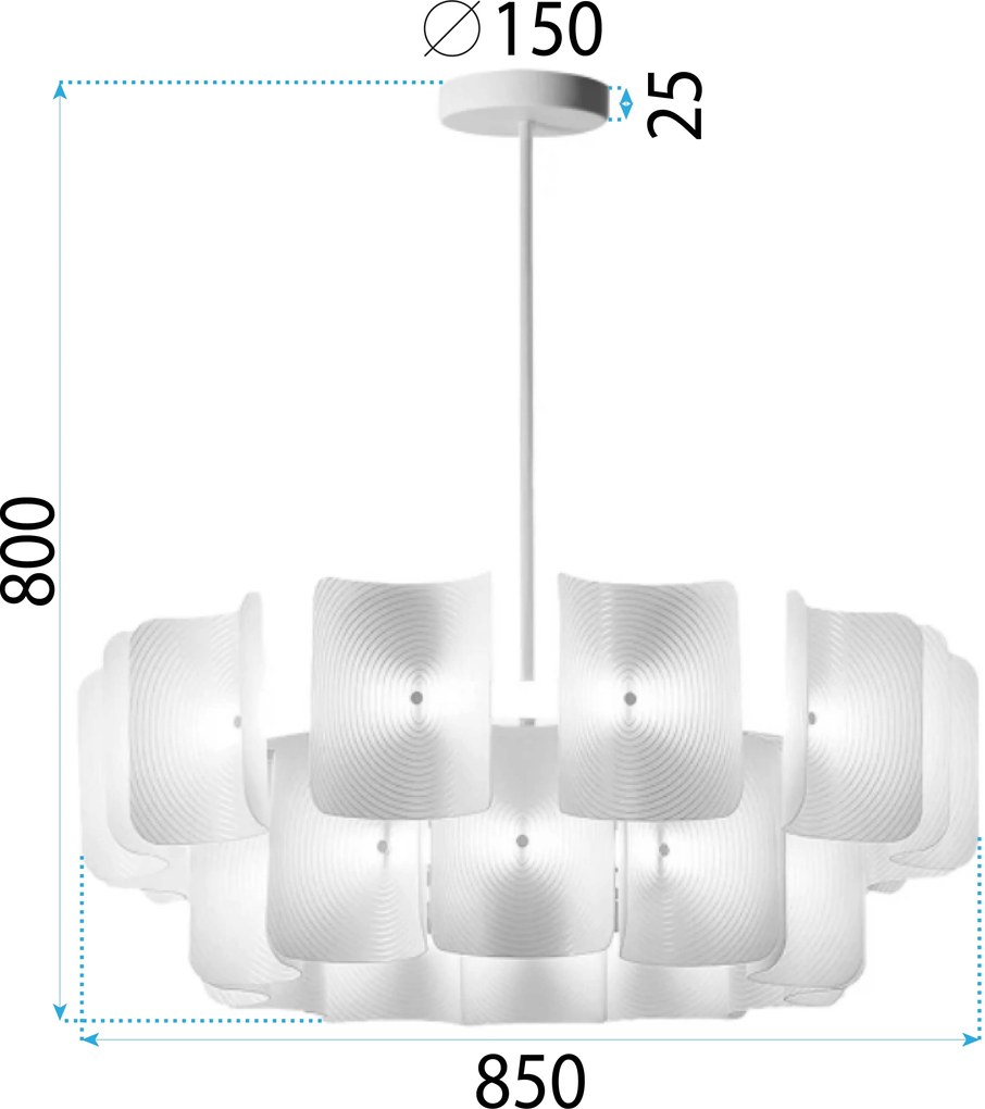 Toolight Toolight, LED stropní svítidlo 85cm, 27W, APP1671-1CP, bílá, OSW-06136