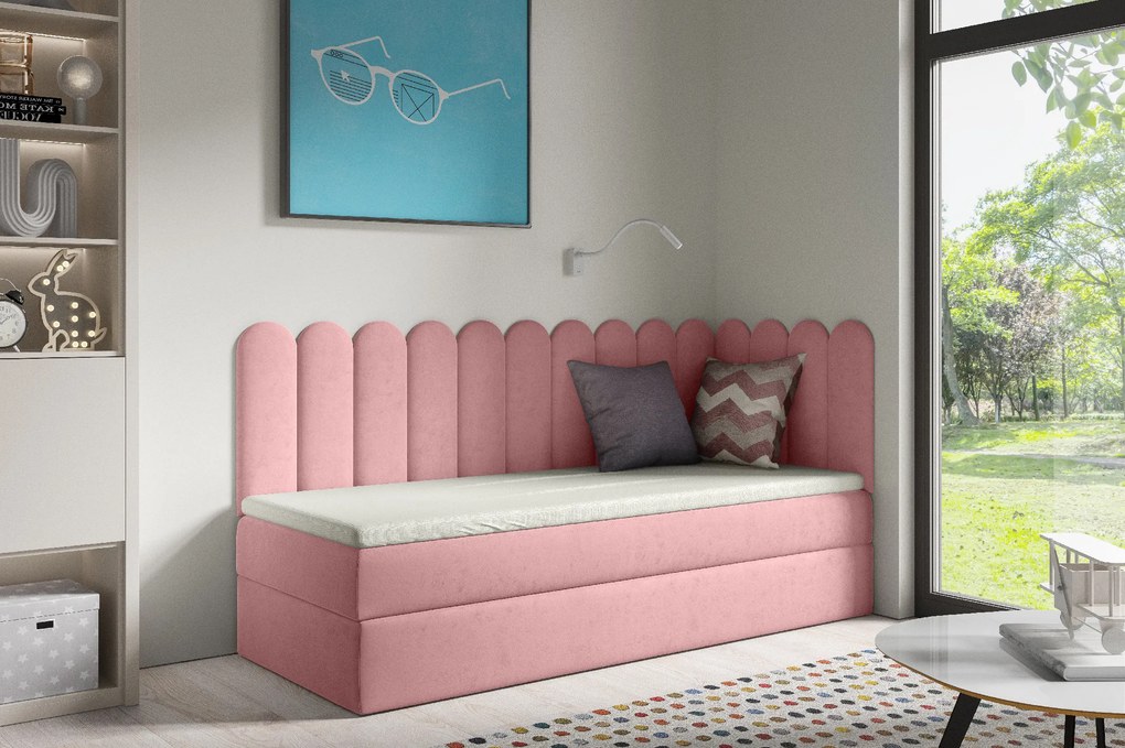 Eka Čalouněný panel Trinity 60 x 20 cm - Tmavá růžová 2323
