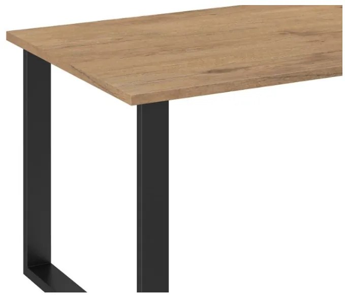 Jídelní stůl LOFT lamino dub lancelot/černý kov
