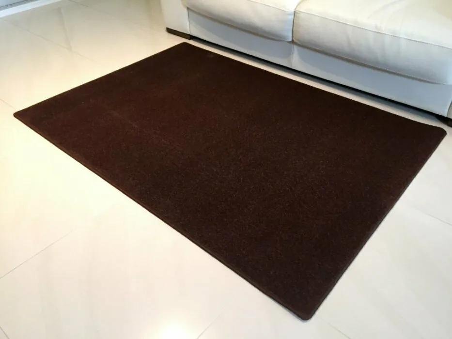 Kusový hnědý koberec Eton (Varianta: 120 x 160 cm)