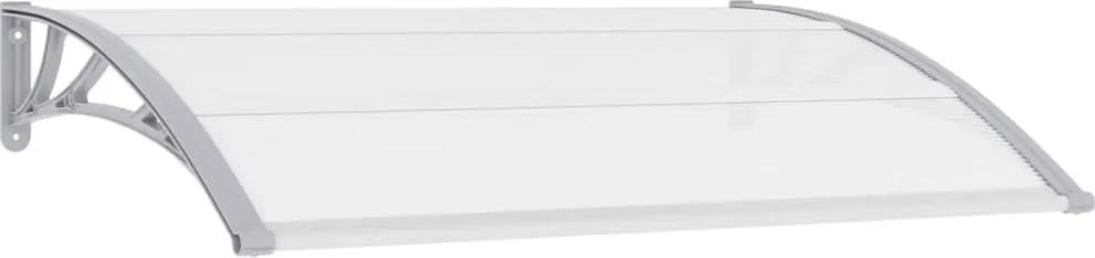 vidaXL Vchodová stříška šedá 150 x 100 cm polykarbonát [45634] Barva: Šedá a bílá