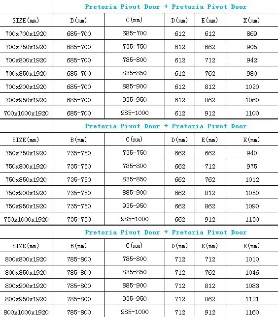 Mexen Pretoria DUO sprchový kout 80x95cm, 6mm sklo, chromový profil-čiré sklo, 852-080-095-02-00