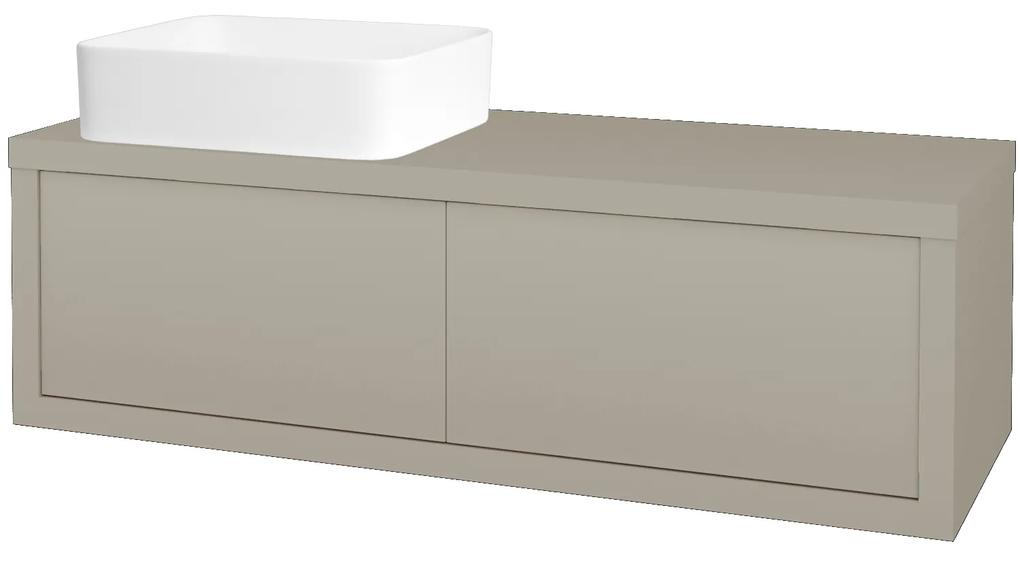 Dřevojas Koupelnová skříň STORM SZZ2 120 (umyvadlo Joy) Varianta: M01 Bílá mat / L01 Bílá vysoký lesk / Pravé