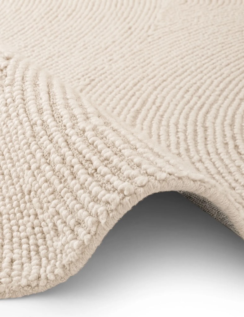 Hanse Home, Kusový koberec Calmio 106220 Natural White kruh, 200x200 (průměr) kruh, bílá, ložnice