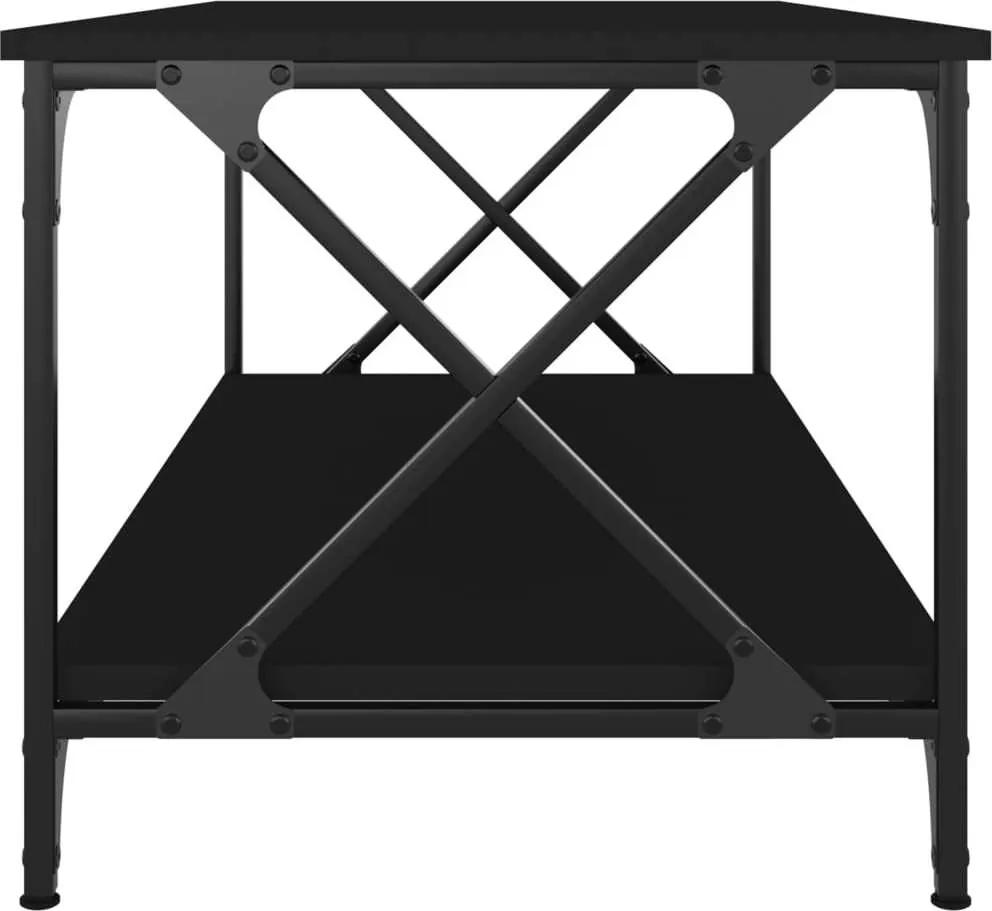vidaXL Konferenční stolek 100x50x45 cm kompozit a železo [823307] Barva: dub sonoma