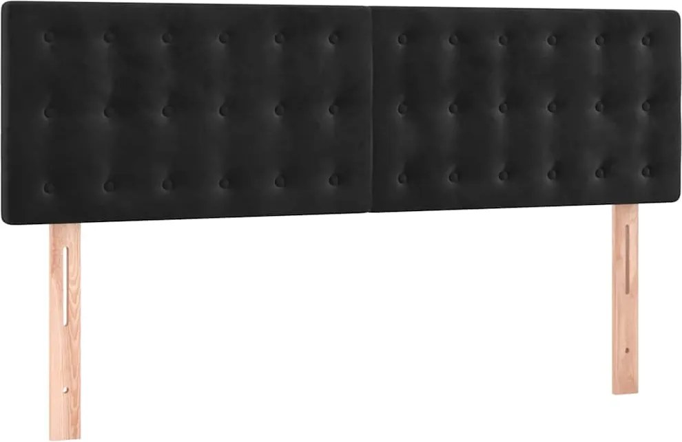 Box spring postel s matrací černá 140x200 cm samet 3141547