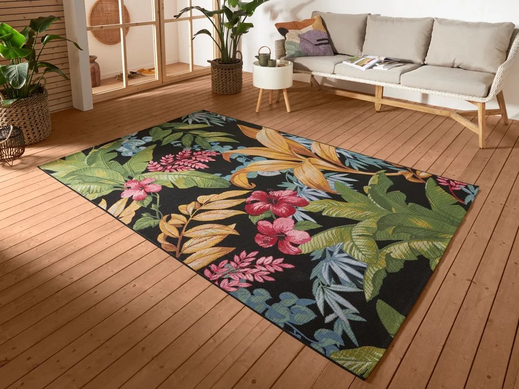 Hanse Home Collection koberce Kusový koberec Flair 105620 Tropical Flowers Multicolored – na ven i na doma - 80x165 cm