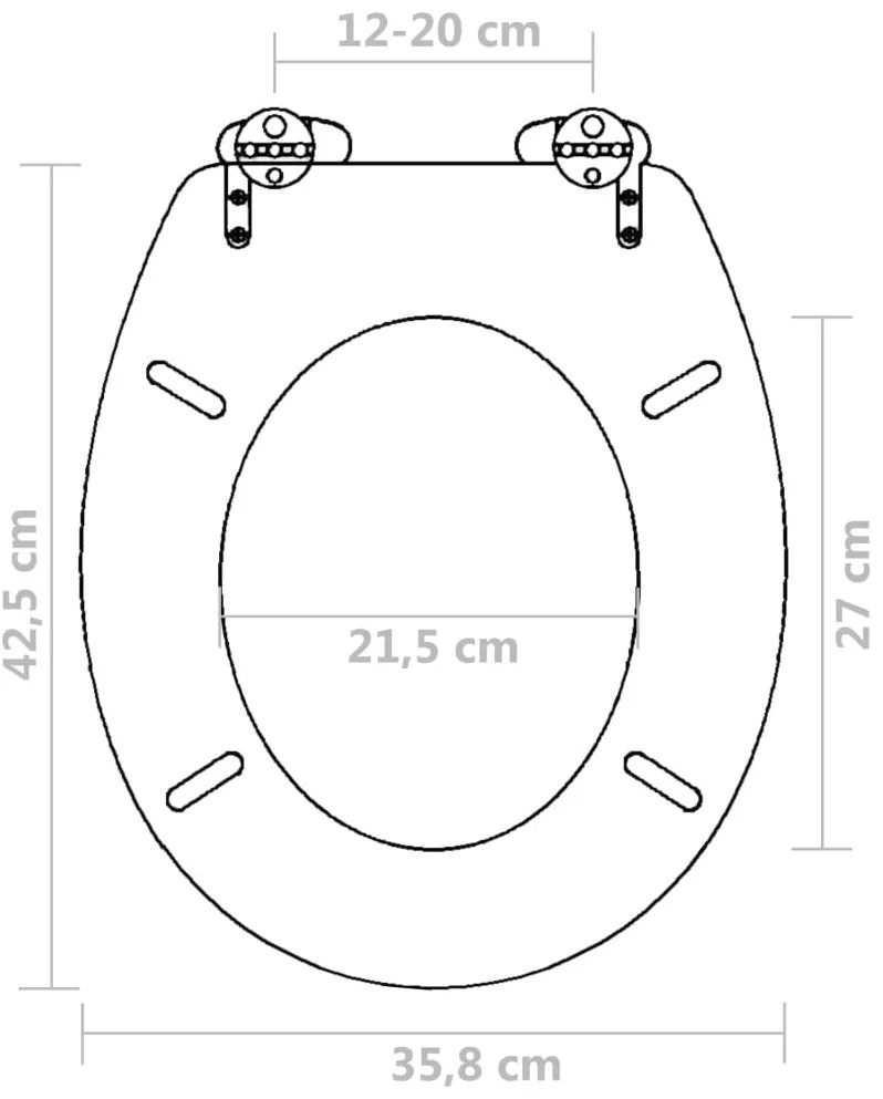 vidaXL Marketos WC sedátka s funkcí pomalého sklápění 2 ks bílá MDF