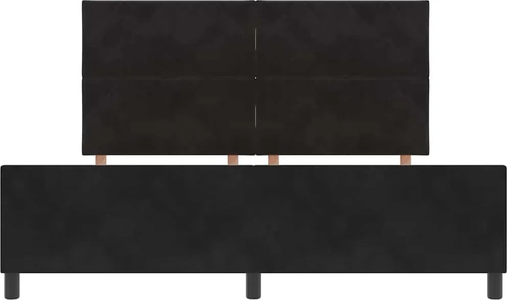 Postel s boxspringem s čelo Černá 180 x 200 cm samet 3345025