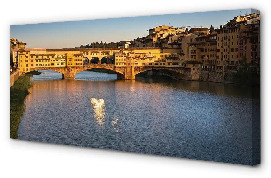 Obrazy na plátně Itálie Sunrise mosty 125x50 cm