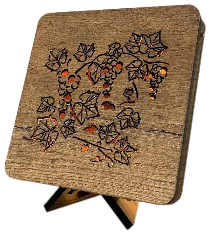 Li-Go "Víno" lampa 19x19cm provedení povrchu: dub světlý