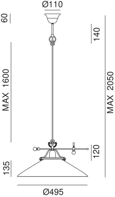 Il Fanale Rustikální závěsné svítidlo COUNTRY GRANDE
