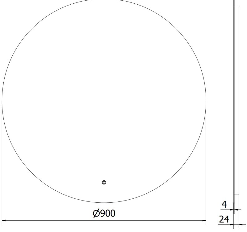 Mexen Erg, kulaté LED podsvícené koupelnové zrcadlo 90 cm, 6000K, topná podložka proti zamlžování, 9823-090-090-611-00