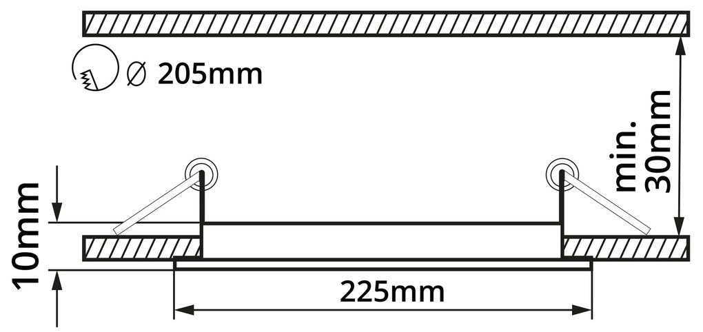 T-LED LN18 LED panel 18W kulatý 225mm Denní bílá