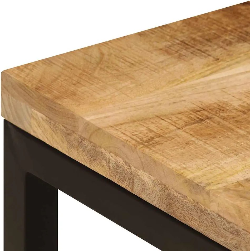 Konferenční stolek 100 x 50 x 35 cm masivní mangovník a ocel 247337