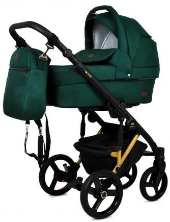 Kočárek 2v1 BabyLux UZO GOLD BOTTLE GREEN