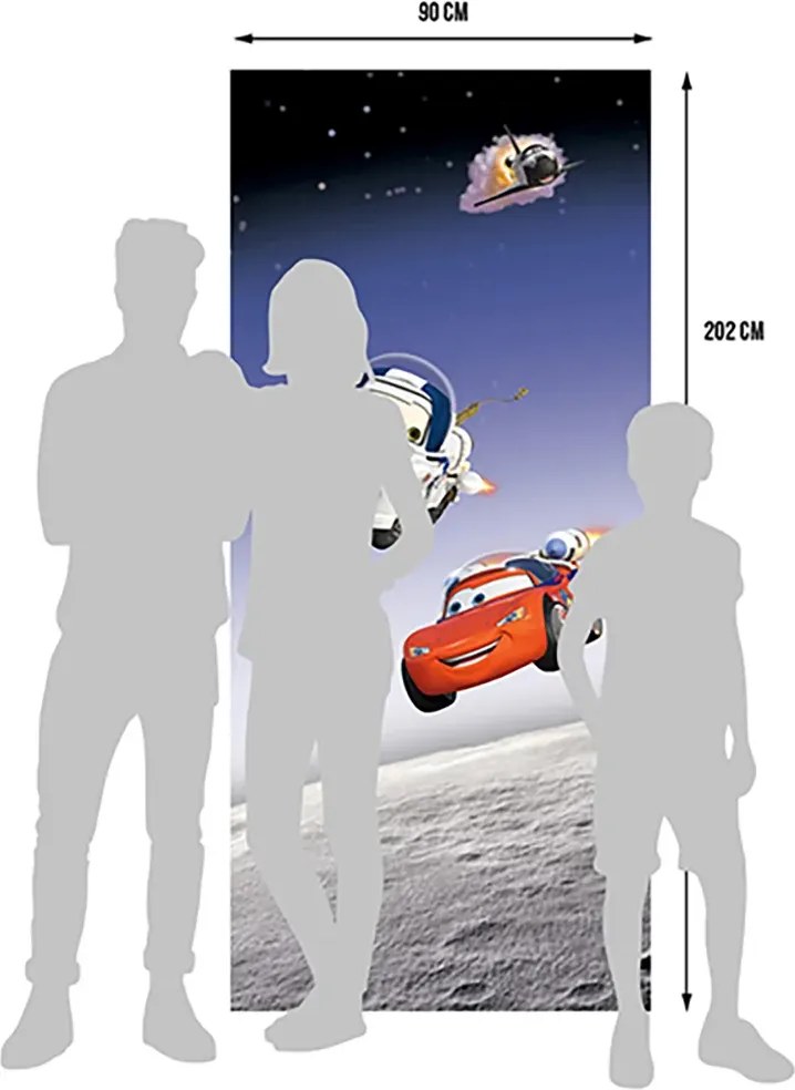 Dětská vliesová fototapeta na zed' Auta ve Vesmíru, Disney | 90 x 202 cm | DFTDNV 5431