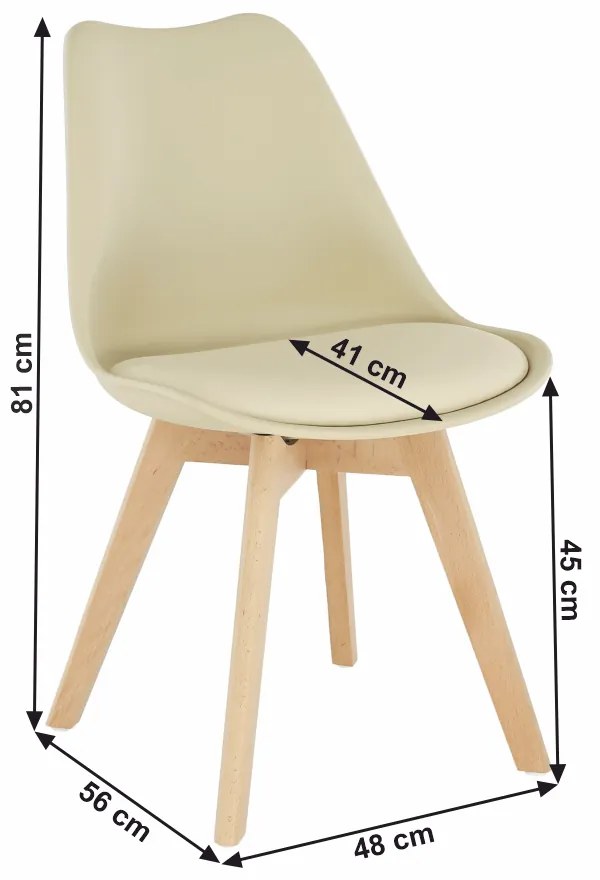 Židle, capuccino vanilková / buk, BALI 2 NEW