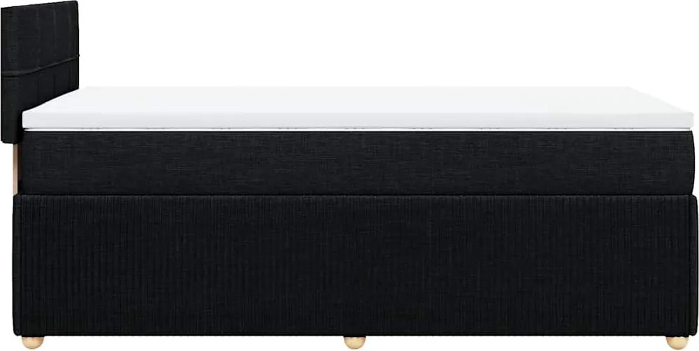 Box spring postel s matrací černá 80 x 200 cm textil 3287285