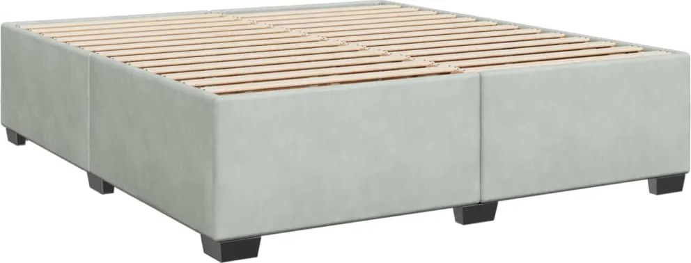 Rám postele bez matrace světle šedý 180 x 200 cm samet 3284649