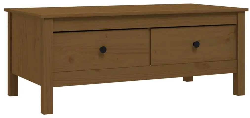 vidaXL Konferenční stolek medově hnědý 100x50x40 cm masivní borovice