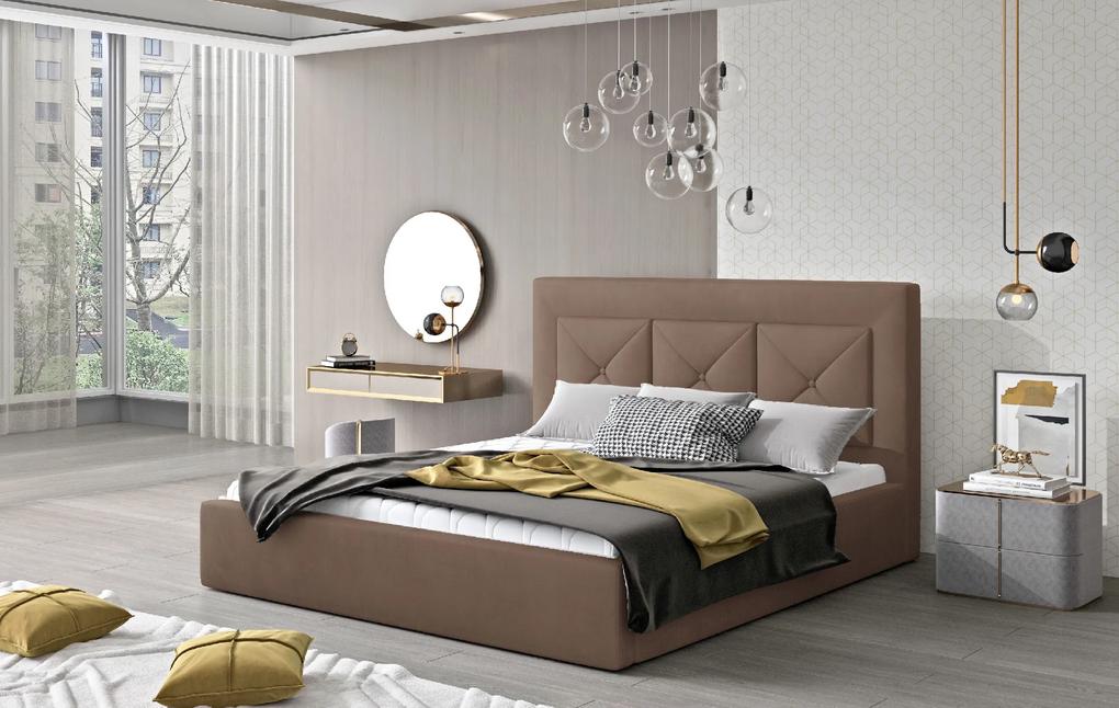 Cloe postel 200x200 dřevěný rošt Materiál / Dekor: Grande 81
