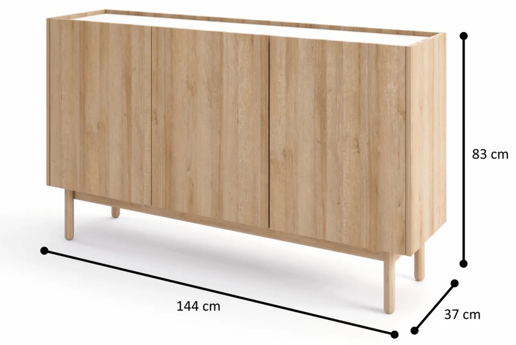 Komoda BOHO K144 83 - dub riviera