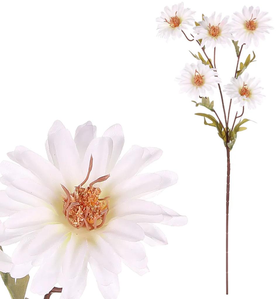 Kopretina, barva: bílá. Květina umělá KN6142-WH