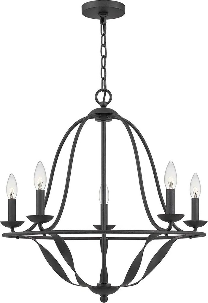 Elstead BRADBURY pětiramenný lustr 64 cm šedý 5xE14
