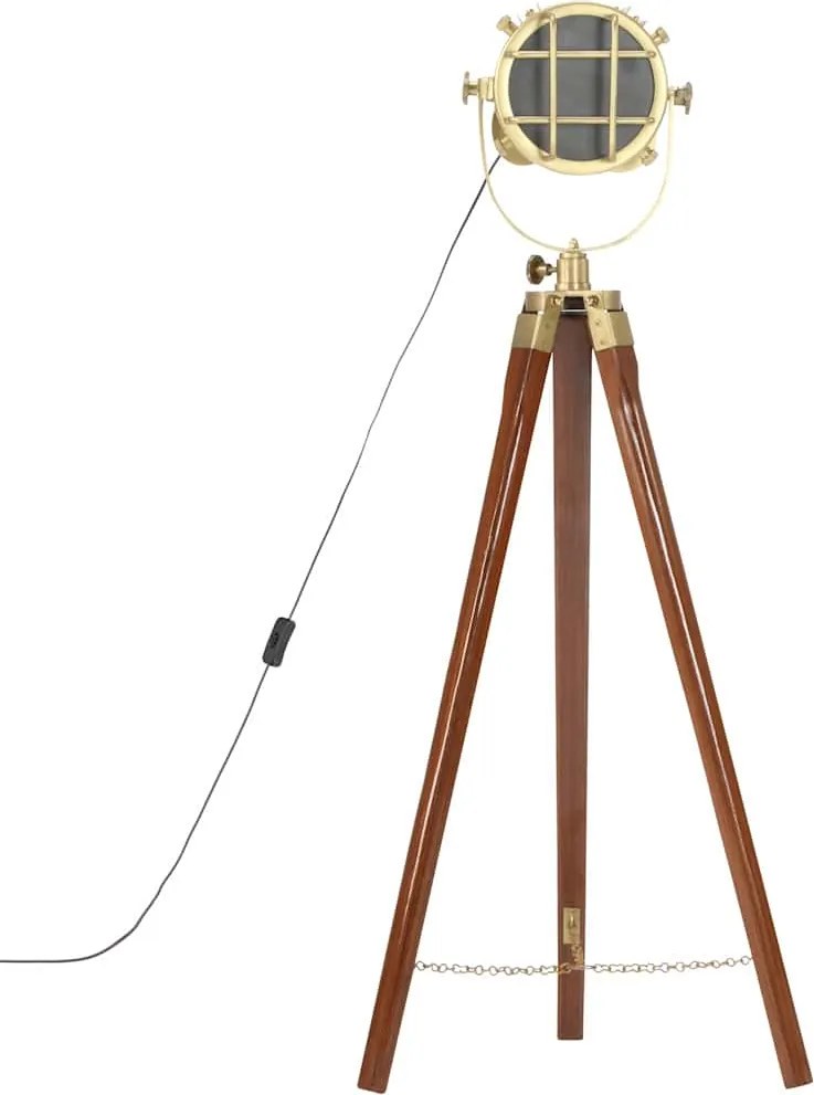 Stojací lampa na stativu masivní mangovníkové dřevo 97 cm 286109