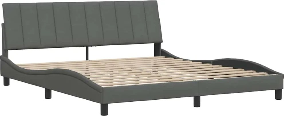Rám postele bez matrace Hanko tmavě šedý 180 x 200 cm textil 3310406