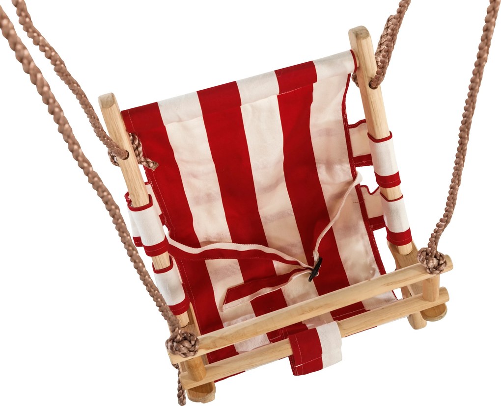 KBT Houpačka Baby CANVAS červenobílá
