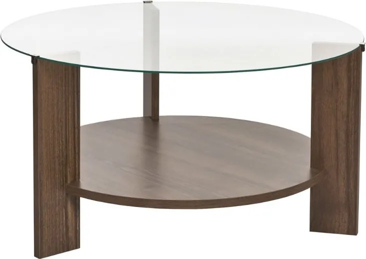 Designový konferenční stolek Eleanora 75 cm vzor ořech