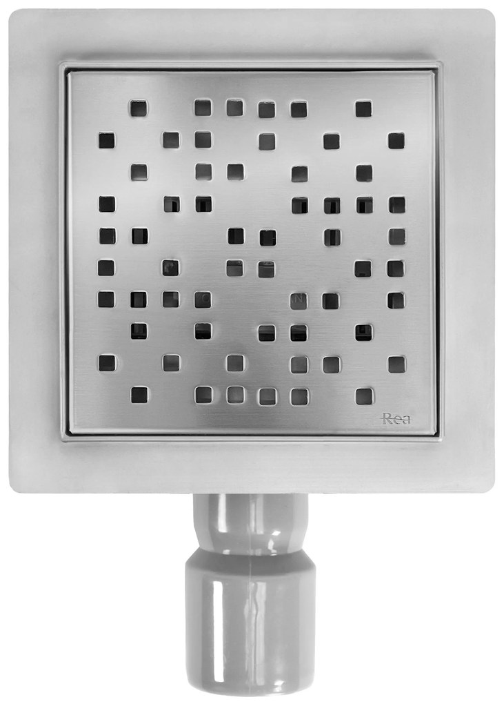 Rea Dots, nerezový odtokový žlab 150x150 mm, ocelová, REA-G6203