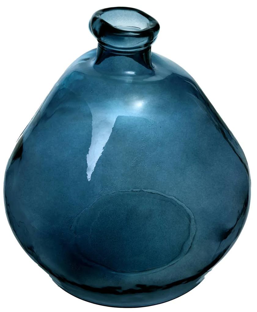 Dekorativní váza, skleněná, kulatá, Ø 45 cm, modrá