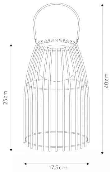 Lucide 06801/01/30 - LED Stmívatelná dotyková lampa FJARA LED/0,3W/3,7V IP44