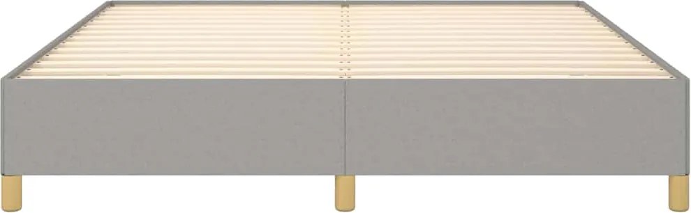 Rám postele s boxspringem světle šedý 160 x 200 cm textil 3120969