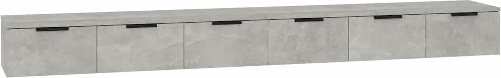 Nástěnné skříňky 2 ks betonově šedé 102 x 30 x 20 cm kompozit 3115903