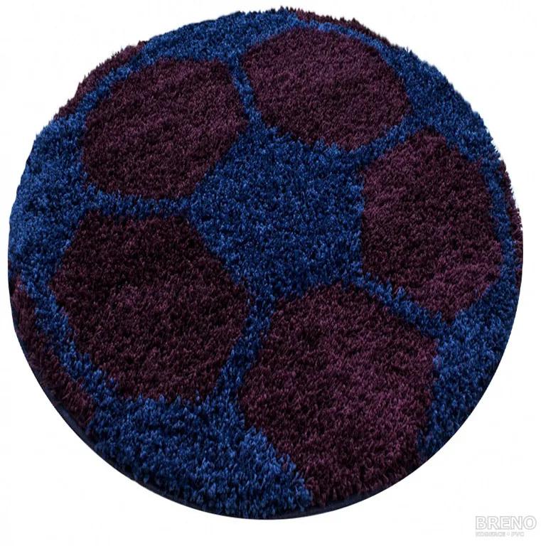 Ayyildiz Hali GmbH Kusový koberec FUN kruh 6001 Navy, Modrá, Vícebarevné, 120 x 120 cm
