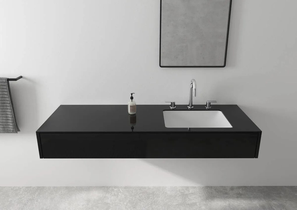 Hansgrohe Vernis Shape, umyvadlová baterie s výpustí, 3-otvorová instalace, černá matná, 71563670