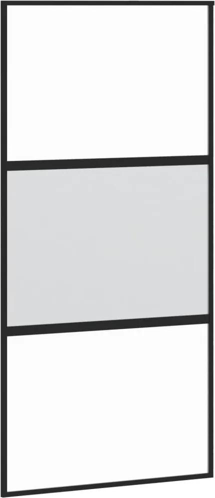 vidaXL Posuvné dveře 102,5 x 205 cm čiré ESG sklo a hliník [155203] Barva: zlatá