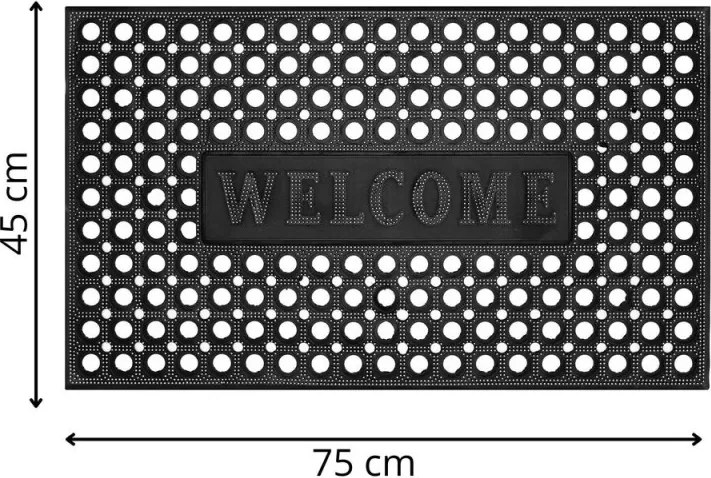 Rohožka před dveře 45x75 cm SPRINGOS HA7537 černá